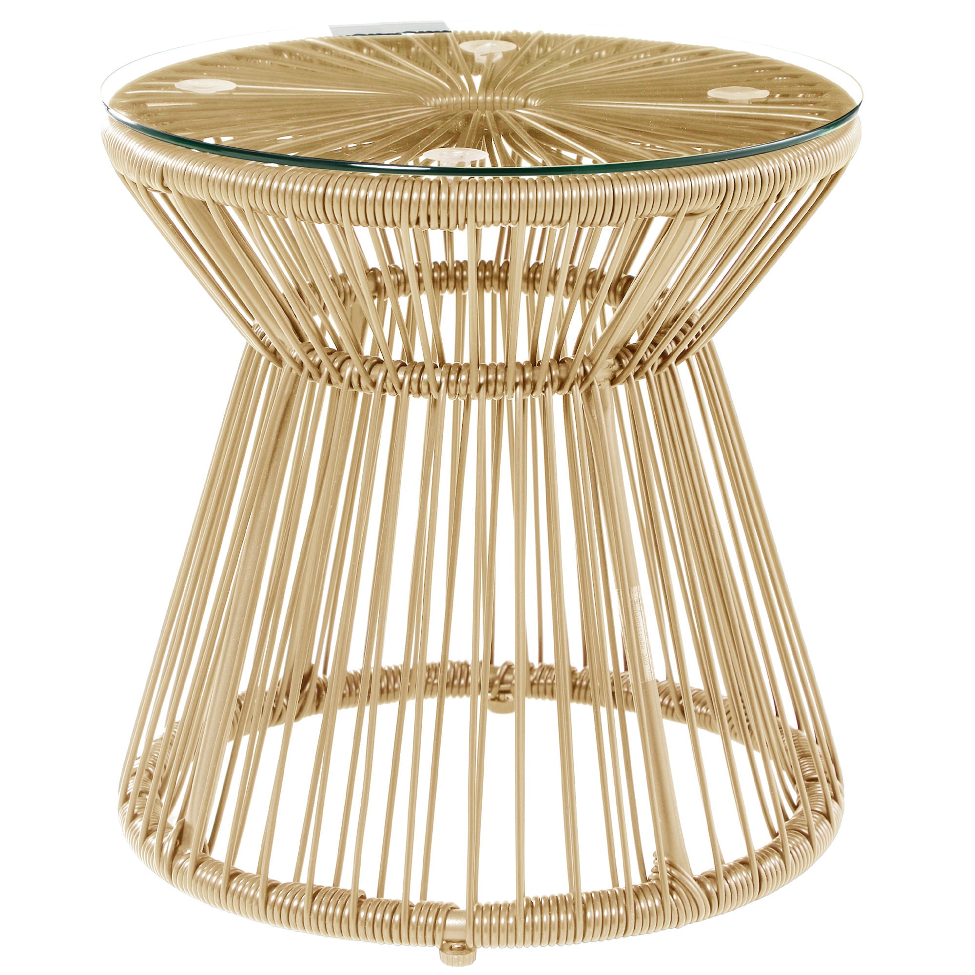 Round End Table, Rattan Side Table, Hollow Drum Design Coffee Table w ...