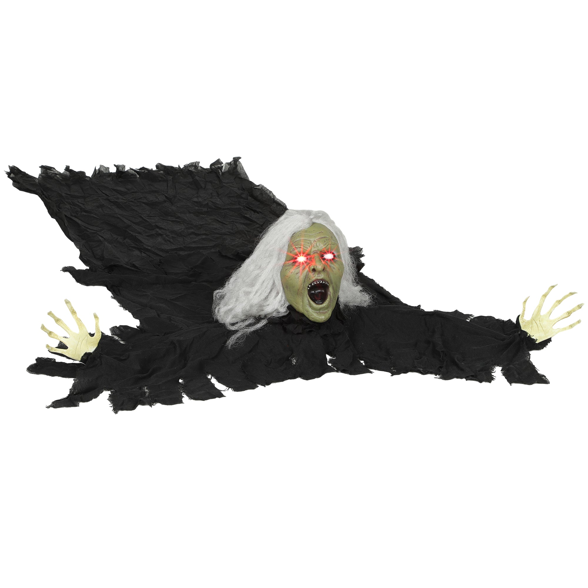 183 cm Life Size Halloween Animated Crawling Zombie with Glowing LED E ...