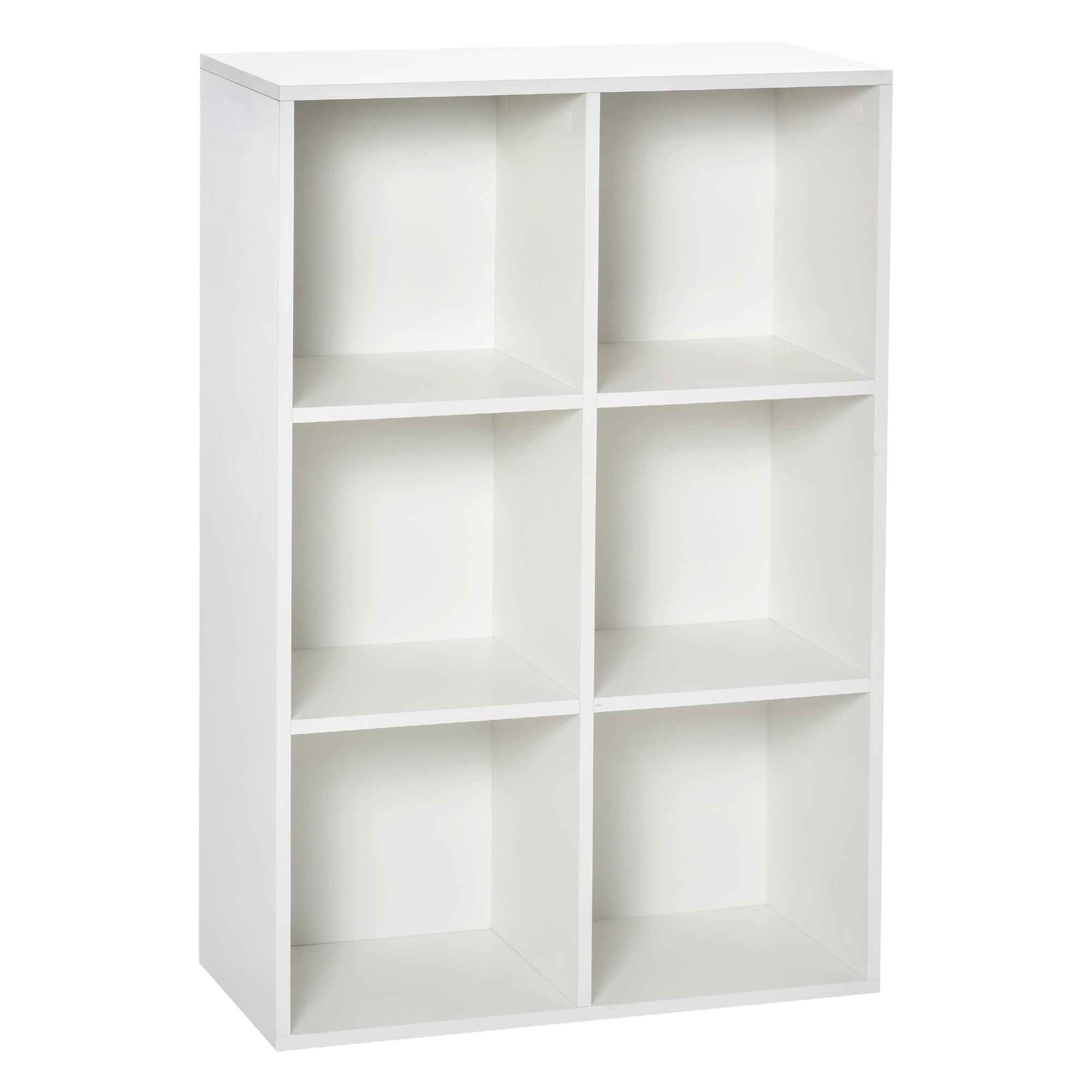 Freestanding Six-Cube Bookcase - Wood Effect – Adams Allsorts