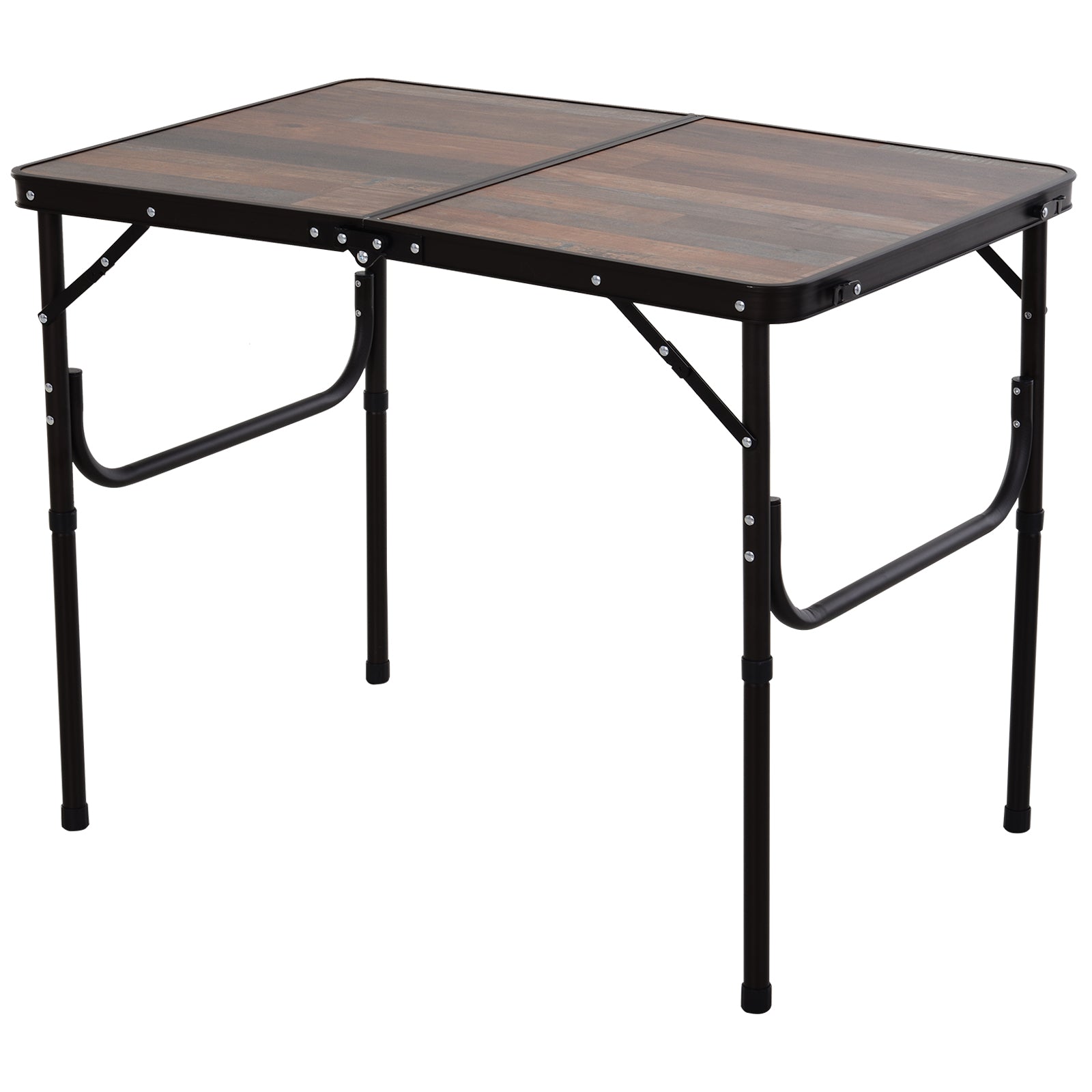 Outsunny 3ft Height Adjustable MDF Folding Foldable Camping Table ...